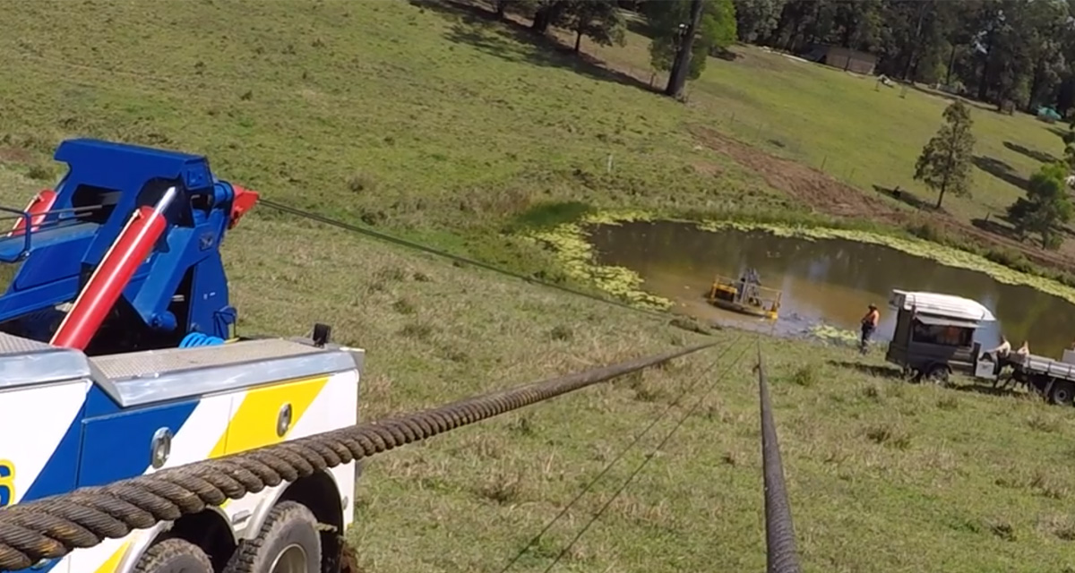 Excavator Recovery - Clayton's Towing Service